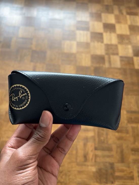 Ray-Ban | Accessories | Rayban Black Sunglasses Case With Gold Logo ...